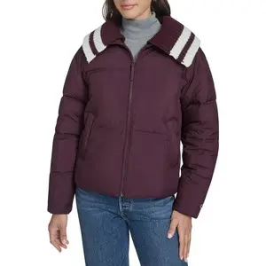 Champion Shawl Collar Puffer Jacket - Burgundy