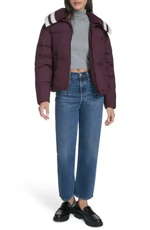 Champion Shawl Collar Puffer Jacket - Burgundy