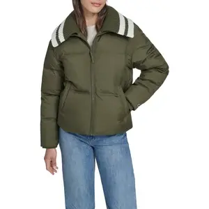 Champion Shawl Collar Puffer Jacket - Olive
