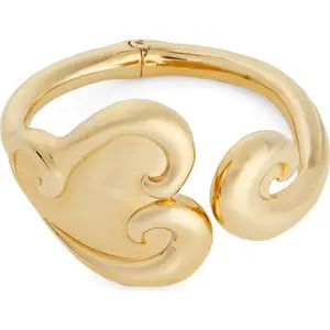 Oscar De La Renta Swirl Heart Cuff Bracelet - Gold