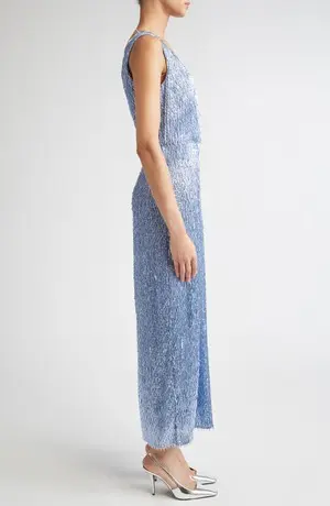 Erdem Beaded Sleeveless Cocktail Dress - Artist's Blue