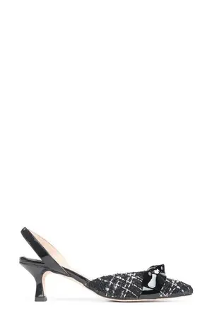 PATRICIA GREEN Paris Bow Slingback Kitten Heel Pumps