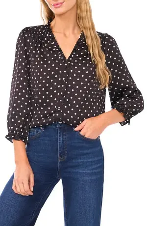 CECE DUPRAZ Printed Ruffle Top