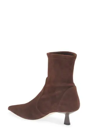 STUART WEITZMAN Supersculpt Leather Booties - Walnut