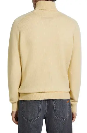 Zegna Cashmere Ribbed Turtleneck Sweater
