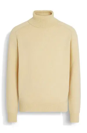 Zegna Cashmere Ribbed Turtleneck Sweater