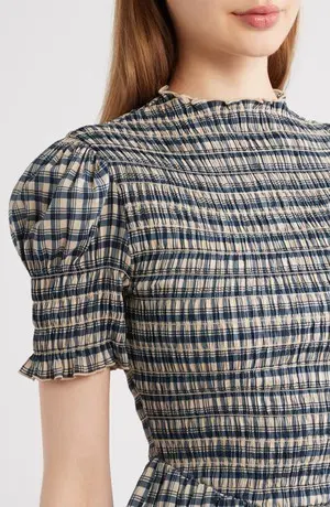 REFORMATION Aggie Smocked Top