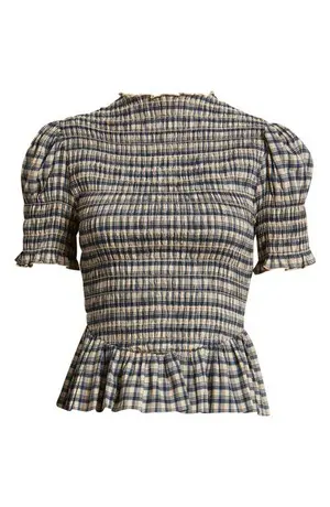 REFORMATION Aggie Smocked Top