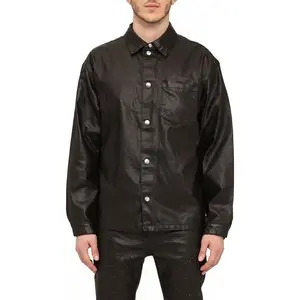 PURPLE BRAND Mono Embossed Button-up Shirt