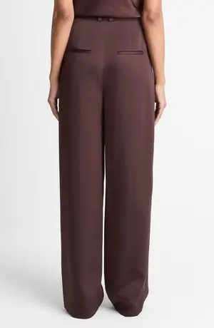 Vince Wide Leg Pleated Trousers
