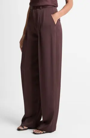 Vince Wide Leg Pleated Trousers