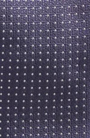 BOSS Dot Print Silk Blend Neck Tie - Dk Bu
