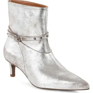 Seychelles Milan Pointed Toe Kitten Heel Bootie - Pewter