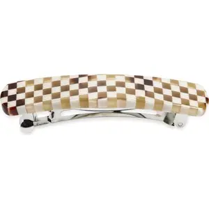 MACHETE No. 3 Heirloom Barrette - Tortoise Checker
