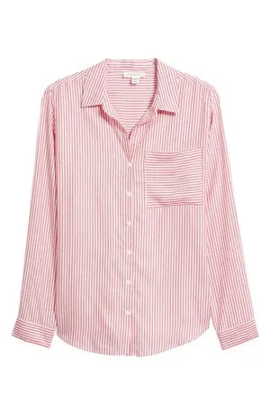 BEACHLUNCHLOUNGE Eden Long Sleeve Button-up Shirt - Kir Royale