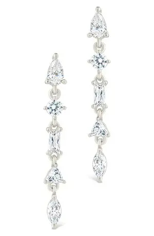 Sterling Forever Jacinda Cubic Zirconia Drop Earrings - Silver