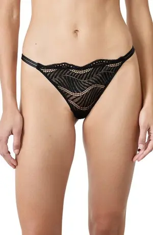ETAM Audace Lace Thong - Black