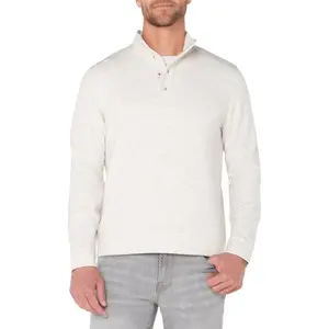 LIVERPOOL Quarter Button Mock Neck Top