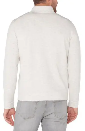 LIVERPOOL Quarter Button Mock Neck Top