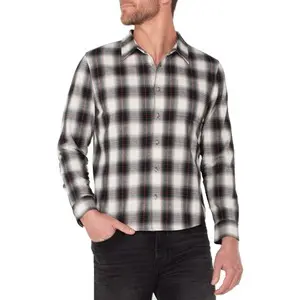 LIVERPOOL Plaid Flannel Button-up Shirt - Black/red Multi