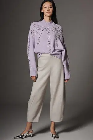 Maeve Sparkle Crop Barrel Pant