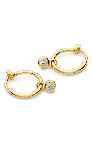 MISSOMA Tennis Charm Mini Hoop Earrings - Gold