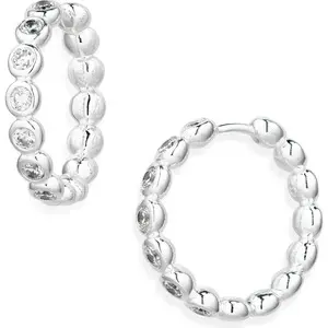 MISSOMA Medium Tennis Hoop Earrings Silver