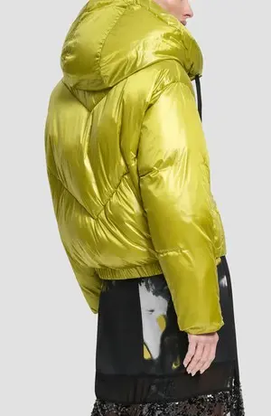 Dkny Cropped Hooded Puffer Jacket