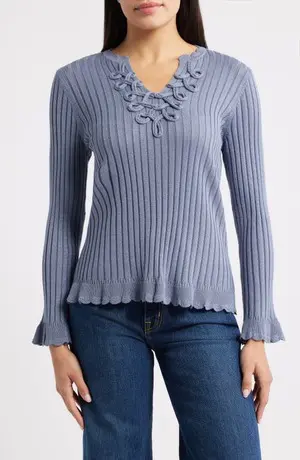 Wit & Wisdom Scalloped Sweaters For Women