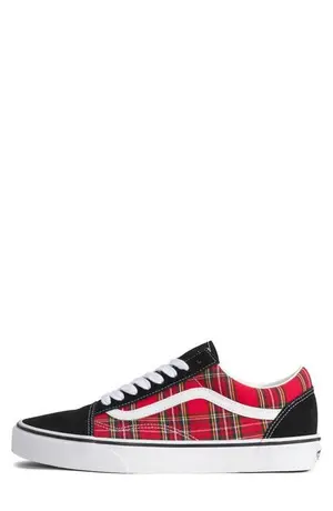 VANS Old Skool Sneaker - Plaid Red