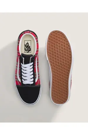 VANS Old Skool Sneaker - Plaid Red