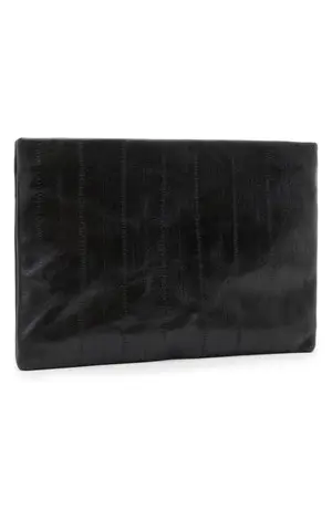 ALLSAINTS Bettina Eel Skin Embossed Leather Clutch