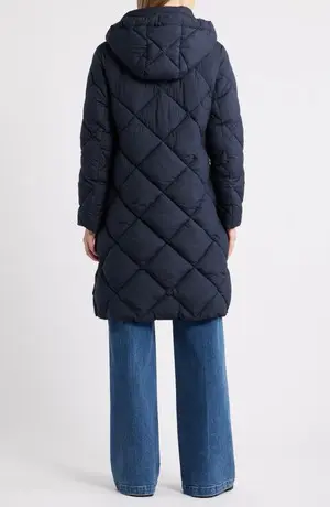 Sam Edelman Hooded Puffer Coat - Navy