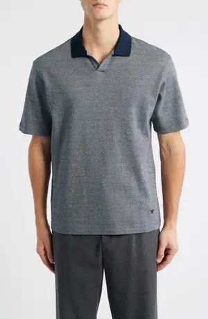 Emporio Armani Johnny Collar Polo - Navy