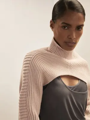 REISS Rose Cropped Jumper