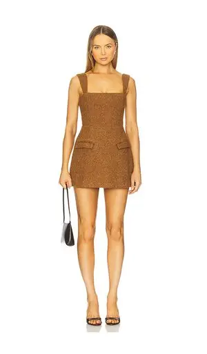 Amanda Uprichard X Bethany Skort Romper - Espresso