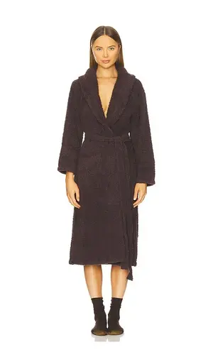 Barefoot Dreams Cozychic Robe In Brown - Umber