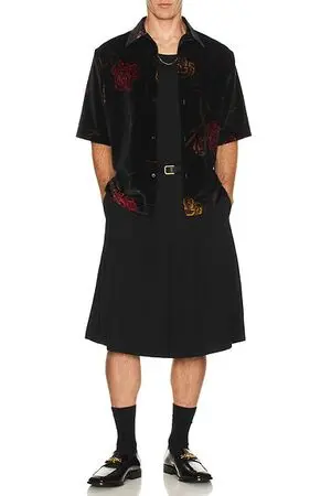 Amiri Floral Velvet Camp Shirt