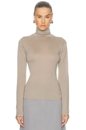 Renggli Cashmere Silk Fitted Turtleneck Sweater