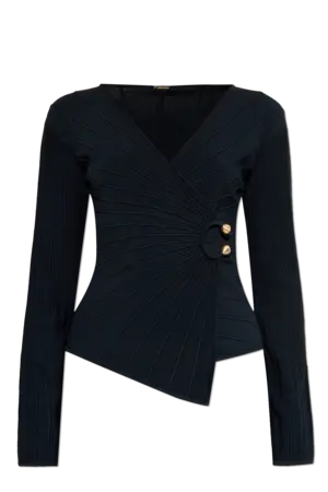 Cult Gaia Ribbed Top - Navy Blue