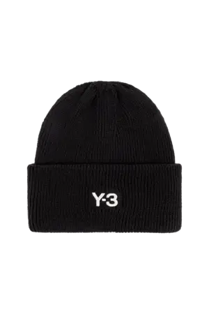 Y3 Logo Beanie - Black