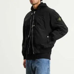 Stone Island Nylon Metal Econyl Primaloft Bomber Jacket - Black