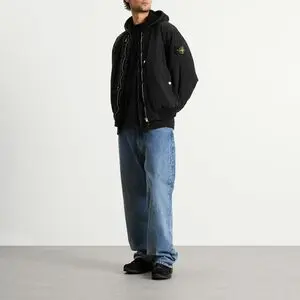 Stone Island Nylon Metal Econyl Primaloft Bomber Jacket - Black