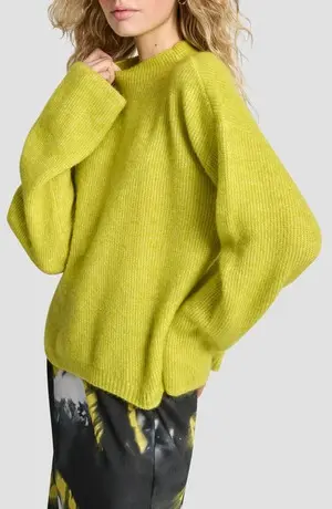 Dkny Funnel Neck Wool & Mohair Sweater
