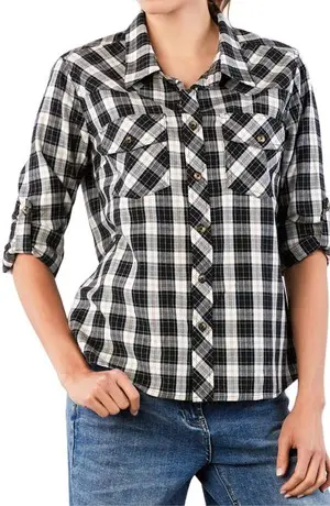BILLY T Plaid Button-up Shirt