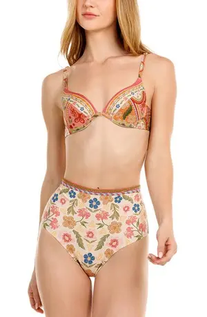 Agua Bendita Alicia Fiore High-waist Bikini Bottoms