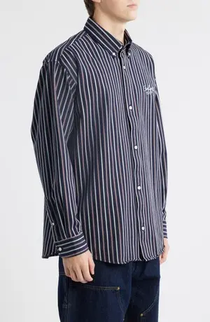 Carhartt Work In Progress Palance Stripe Cotton Button-down Shirt
