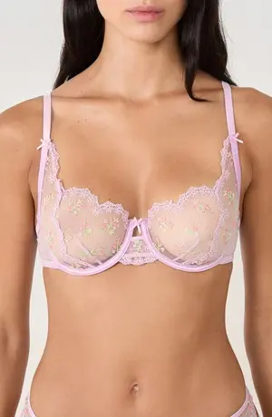 ETAM Reveuse Embroidered Underwire Spacer Bra - Lilac