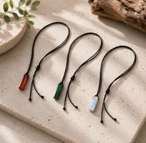 PURSONIC Trinity Gemstone Necklace Set