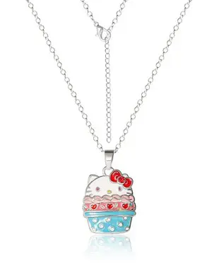HELLO KITTY Plated Cupcake Pendant Necklace